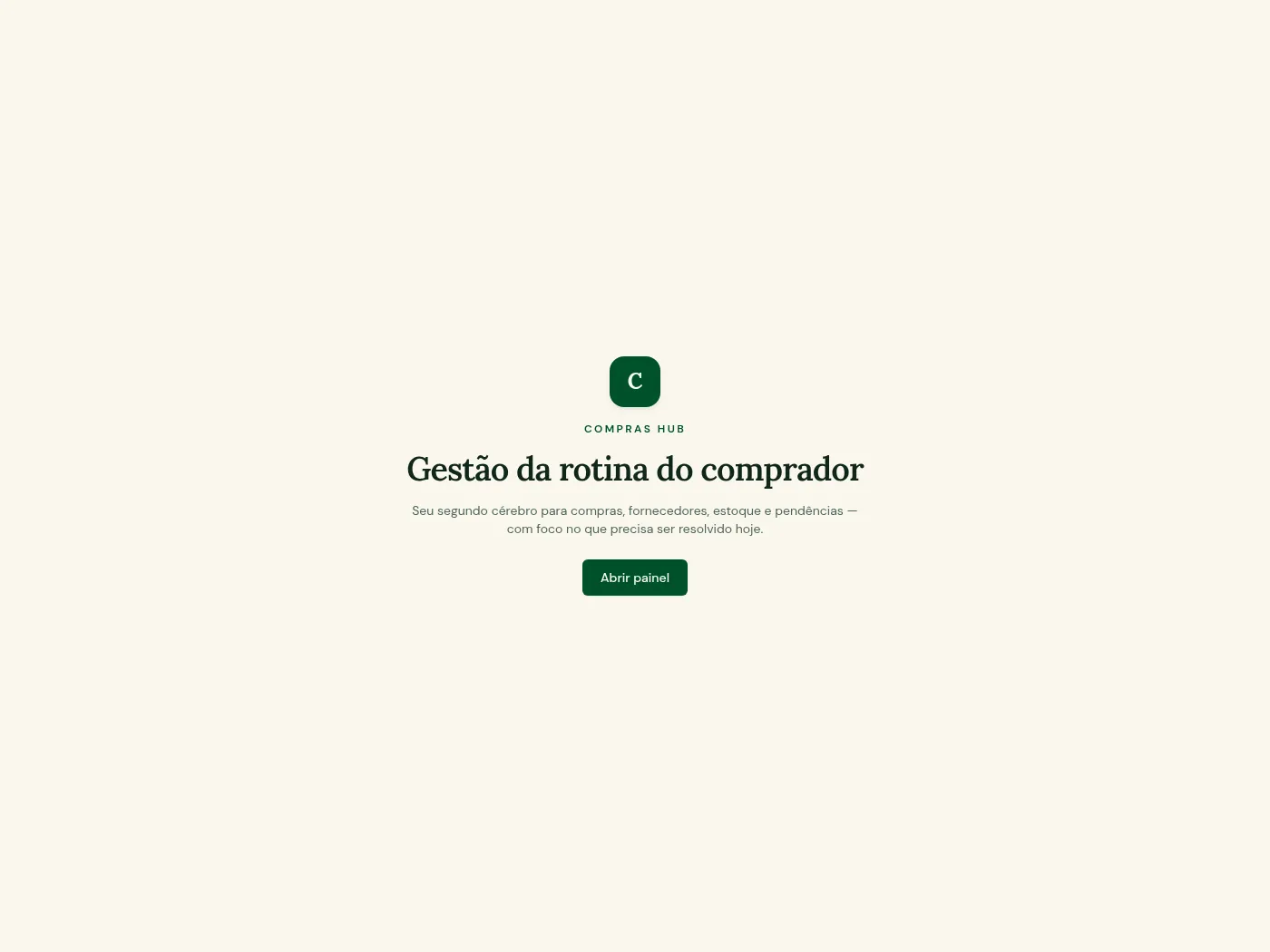 Compras HUB - Painel do Comprador