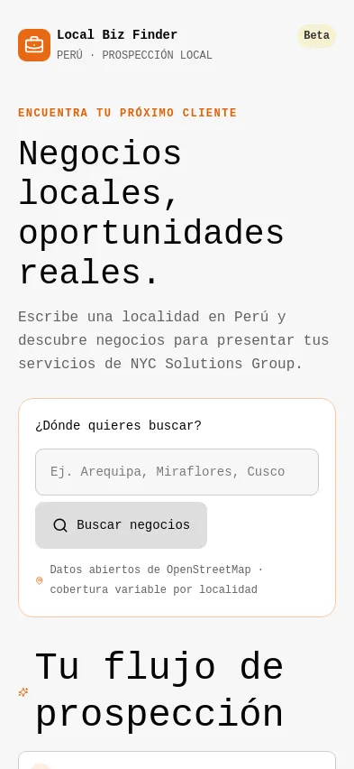 Local Biz Finder Perú