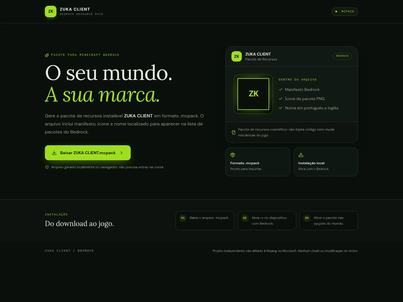 Zuka Bedrock Client