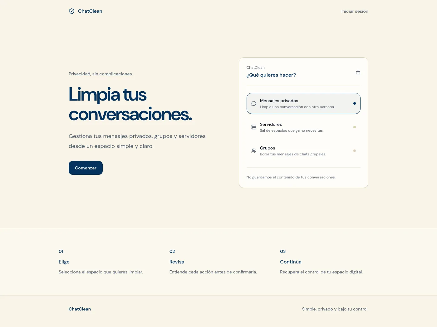 ChatClean Web