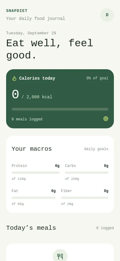 SnapDiet AI Tracker