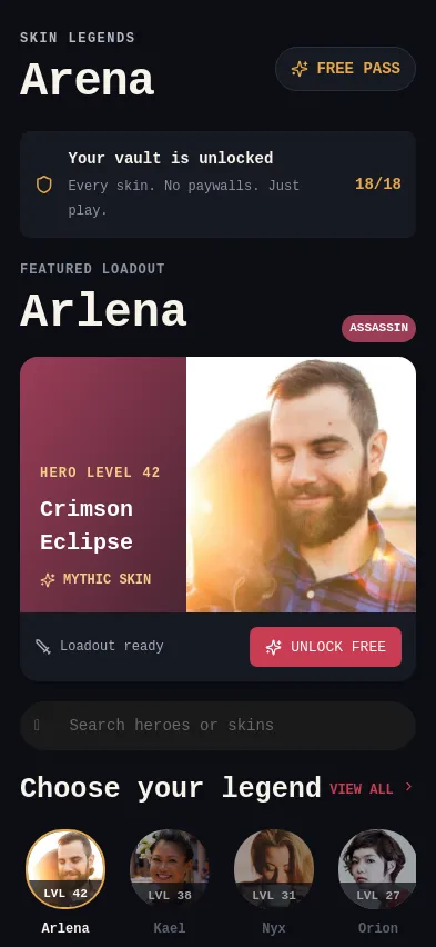 Skin Legends Arena