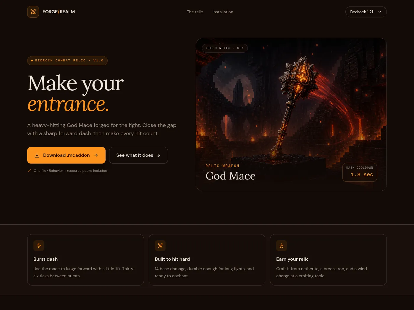 God Mace Addon