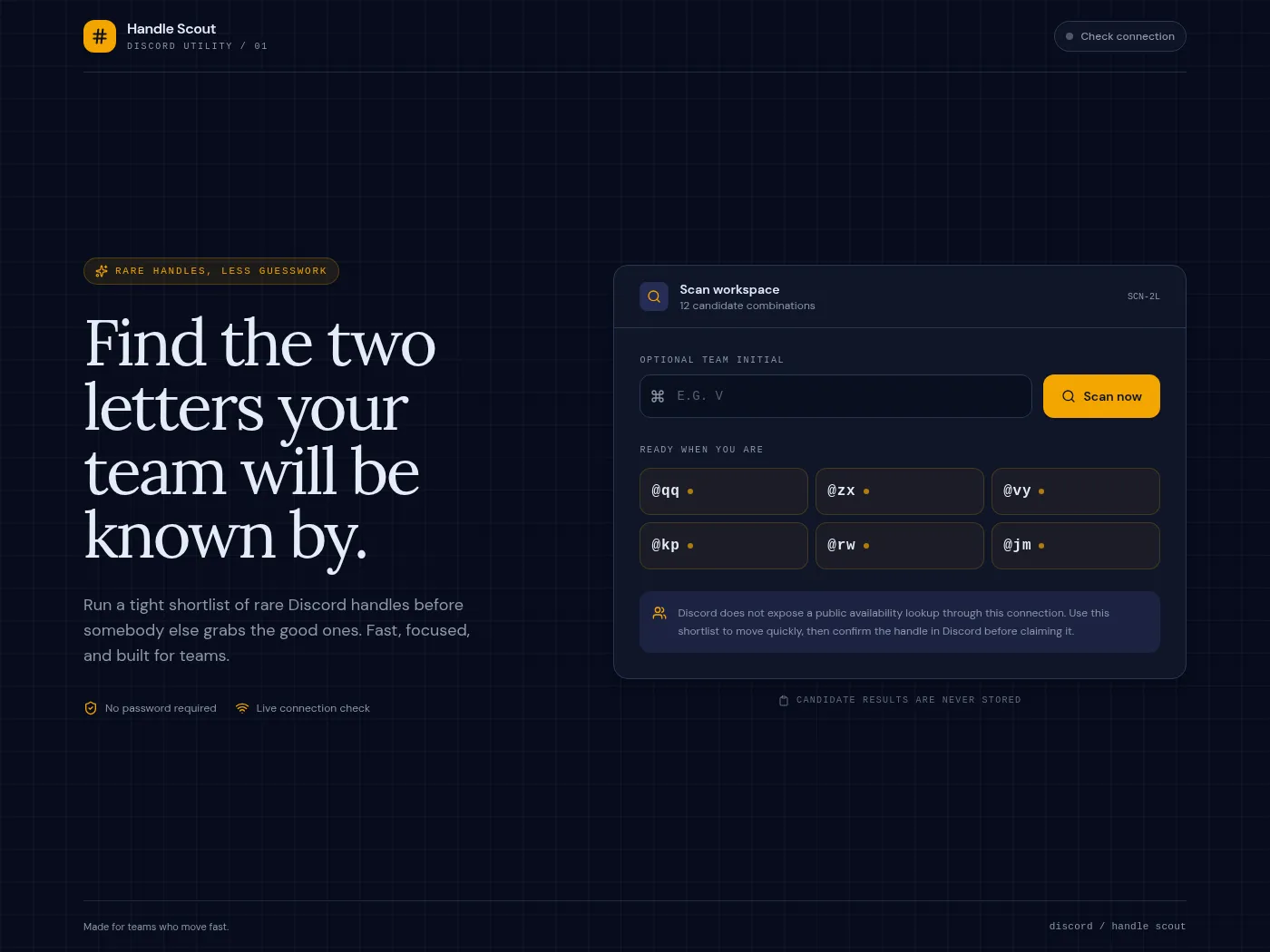 Discord Handle Checker