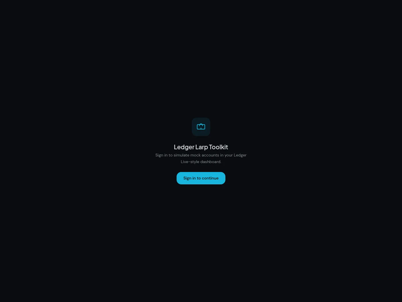 Ledger Larp Toolkit