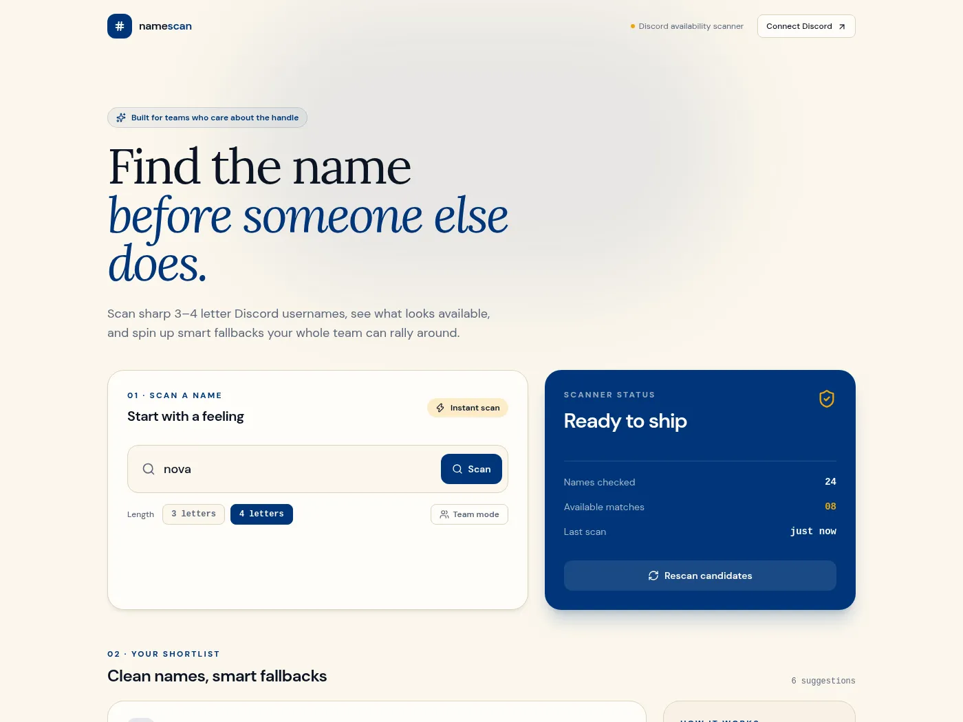 Discord Name Scanner