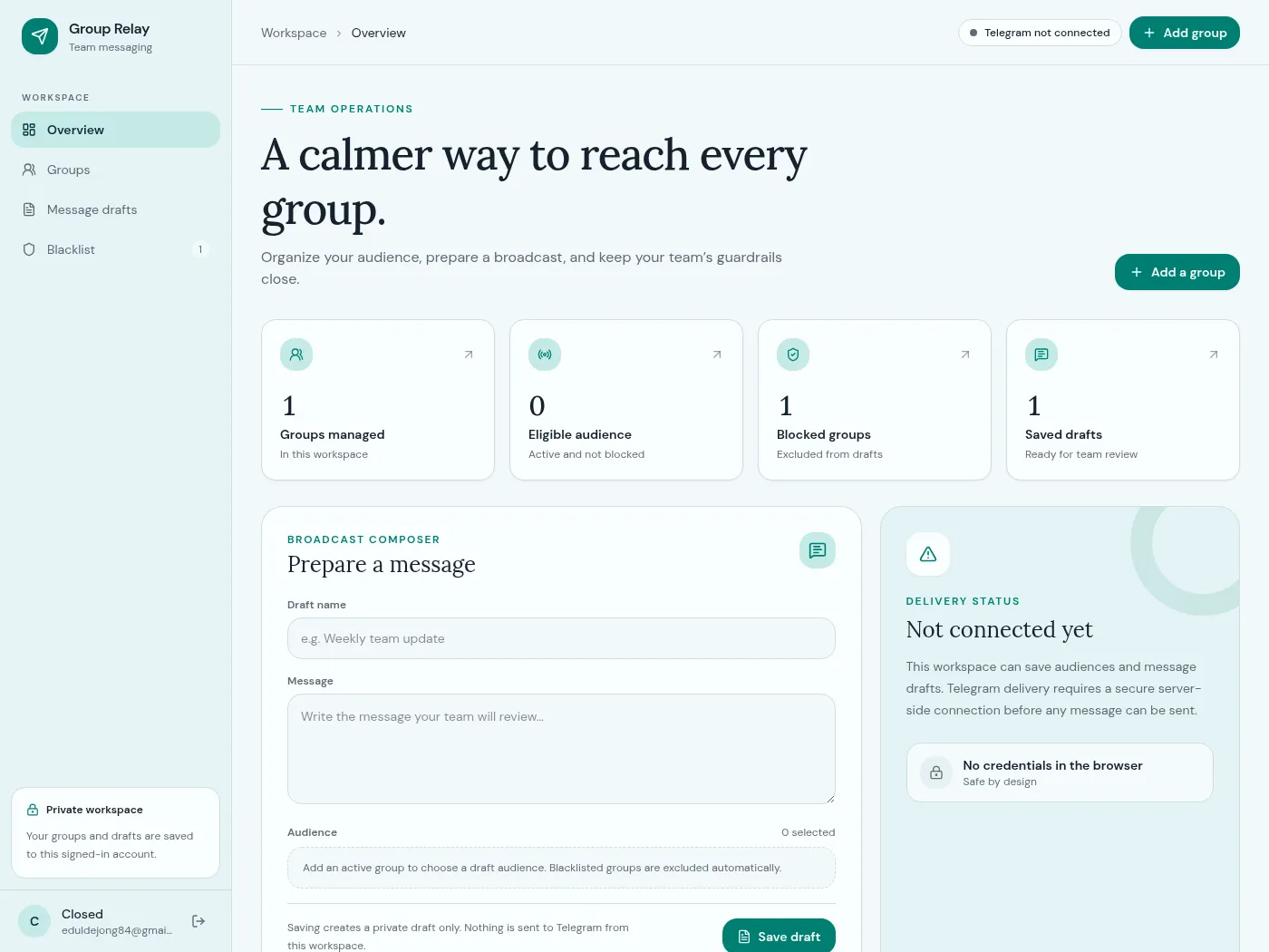 Telegram Group Messenger