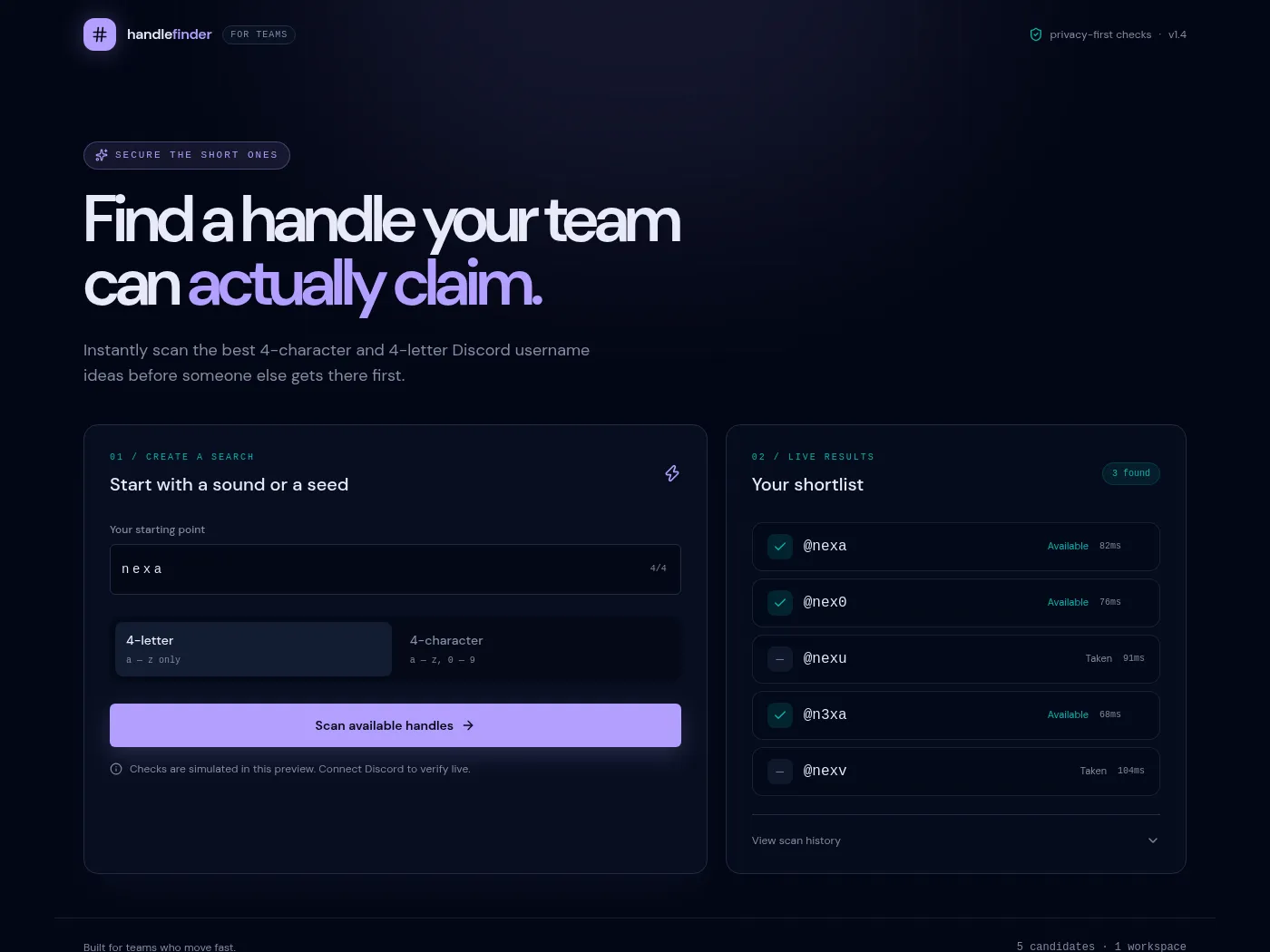 Discord Handle Finder