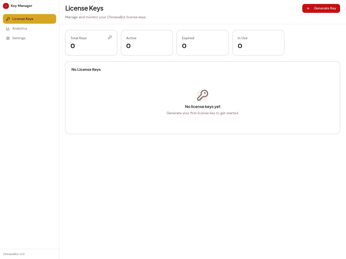 ChineseBot Key Manager