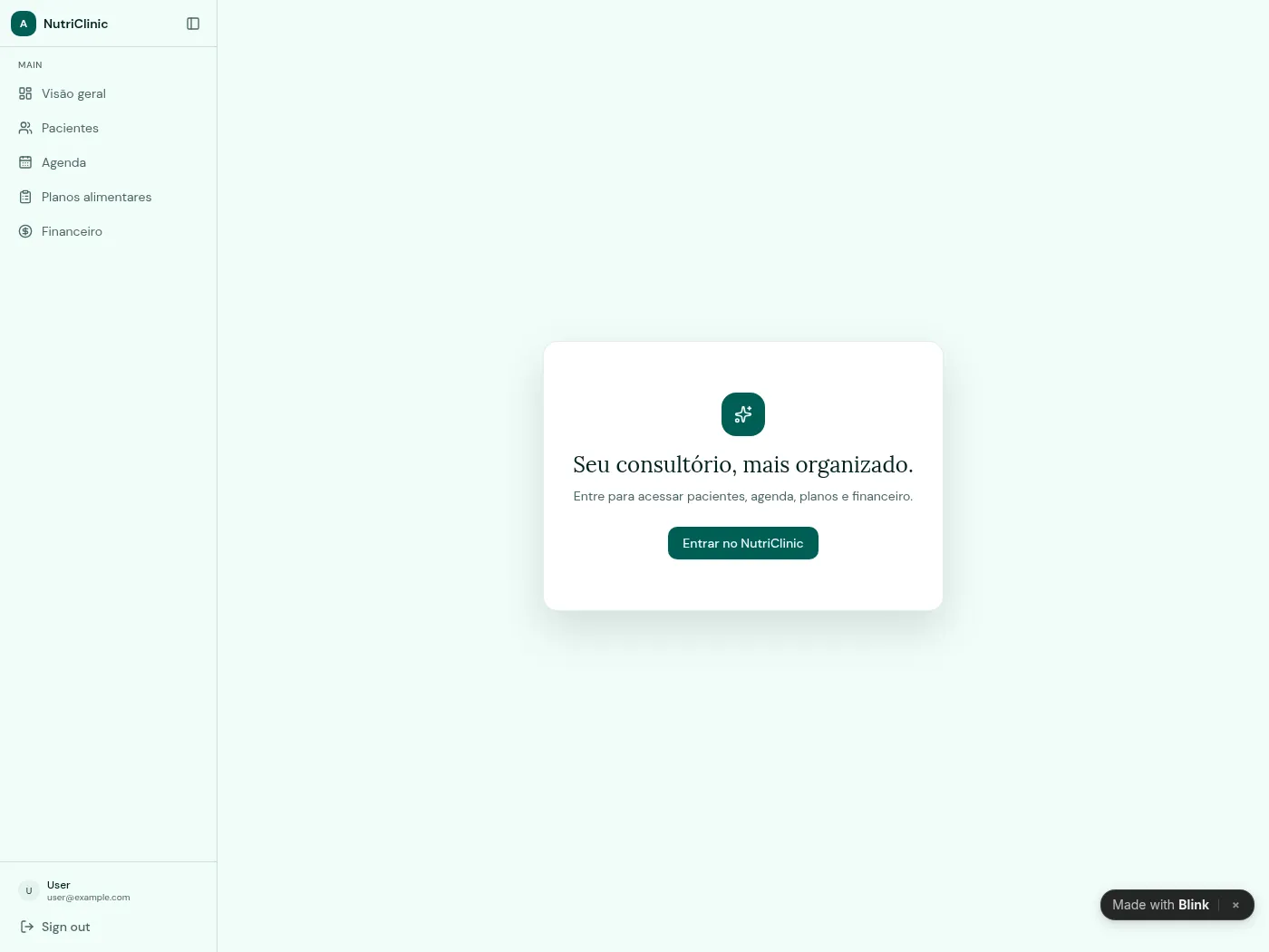 NutriClinic SaaS Platform