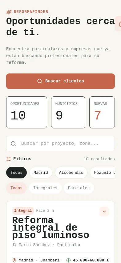 ReformaFinder App