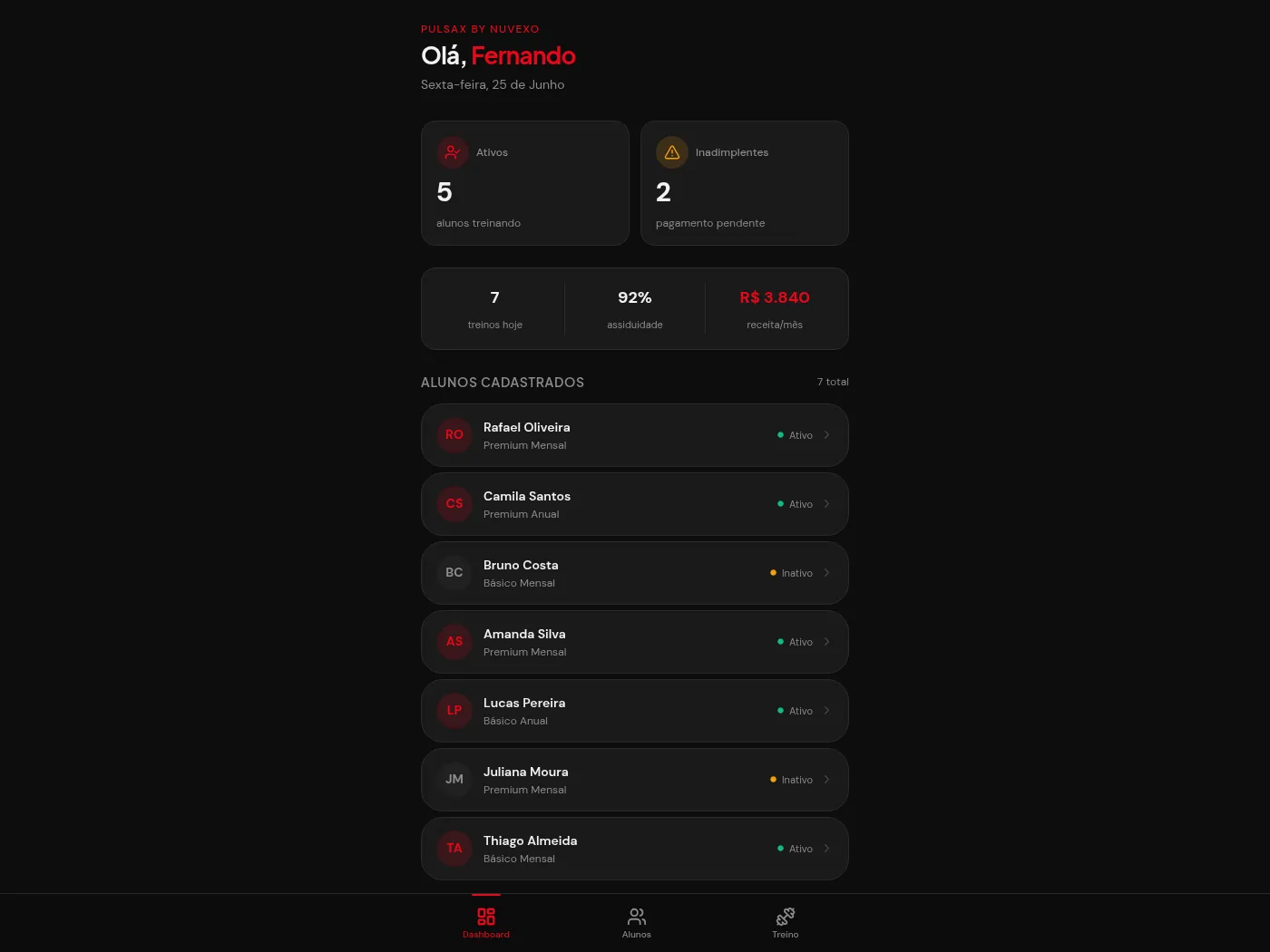 Pulsax Premium Mobile UI