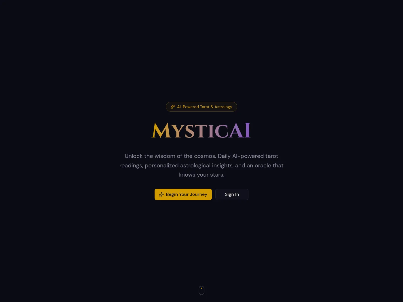 MysticAI Tarot Portal