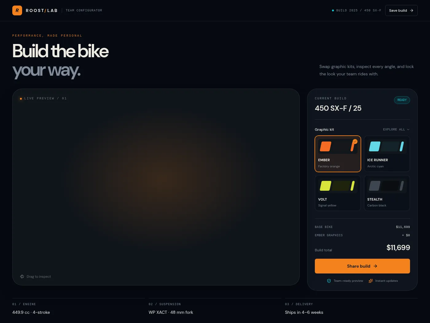 Dirt Bike 3D Customizer