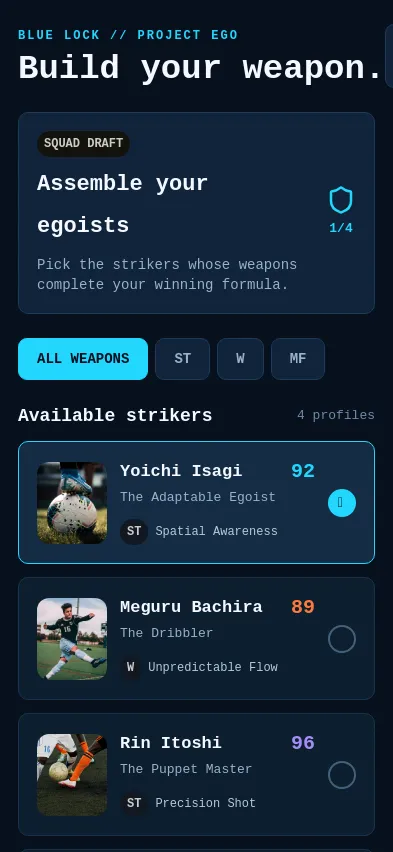 Blue Lock Squad App