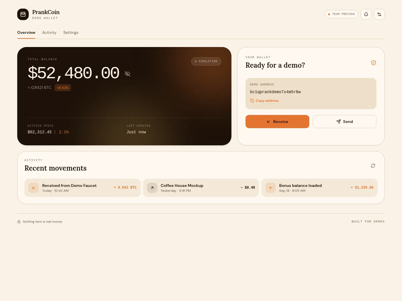 PrankCoin Wallet