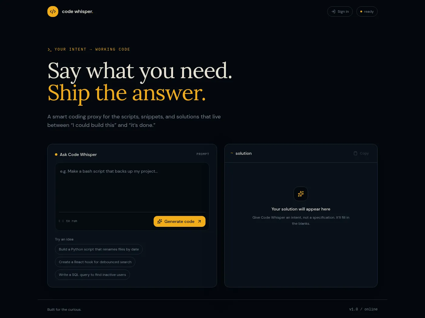 Code Whisper Proxy