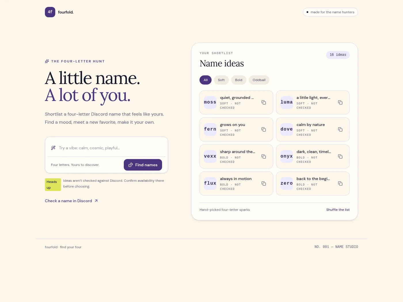 Discord Name Finder