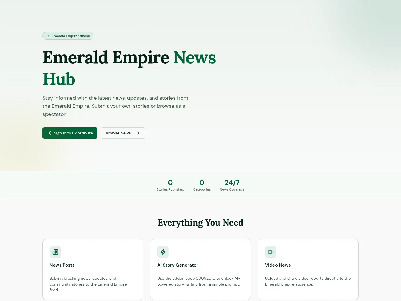 Emerald Empire News Hub