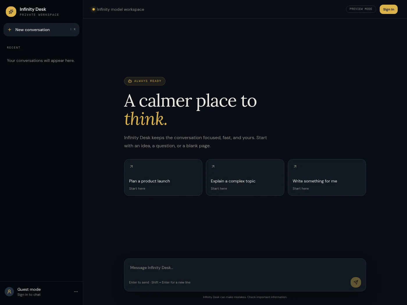 Infinity Claude AI Desktop