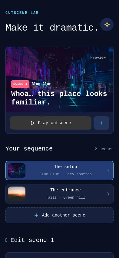 Sonic Adventure Cutscene Lab