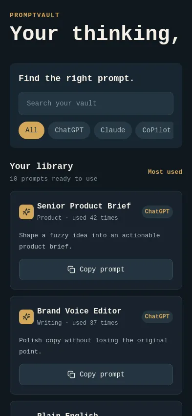 PromptVault Mobile