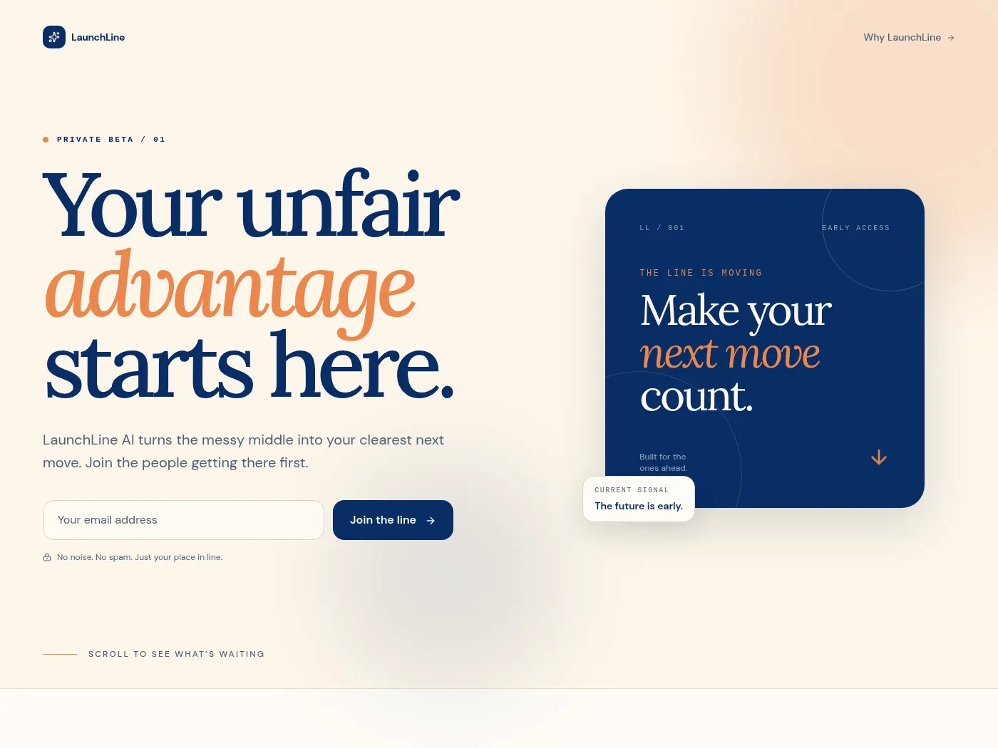 LaunchLine AI Waitlist