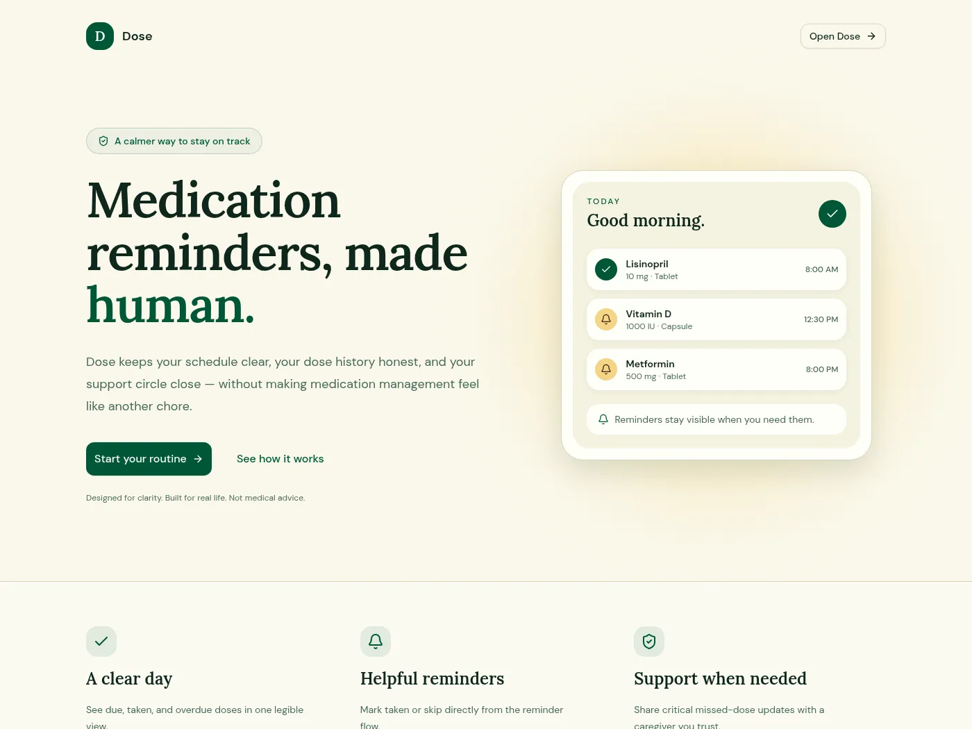 Dose Medication Tracker
