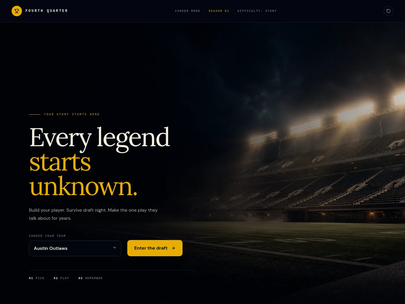 Gridiron Story Simulator