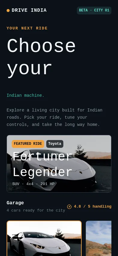 Indian City Car Simulator