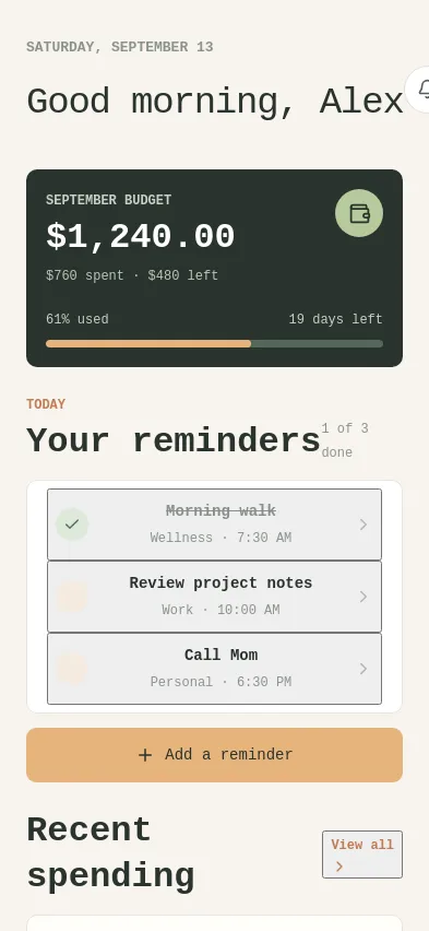 Daybook Mobile