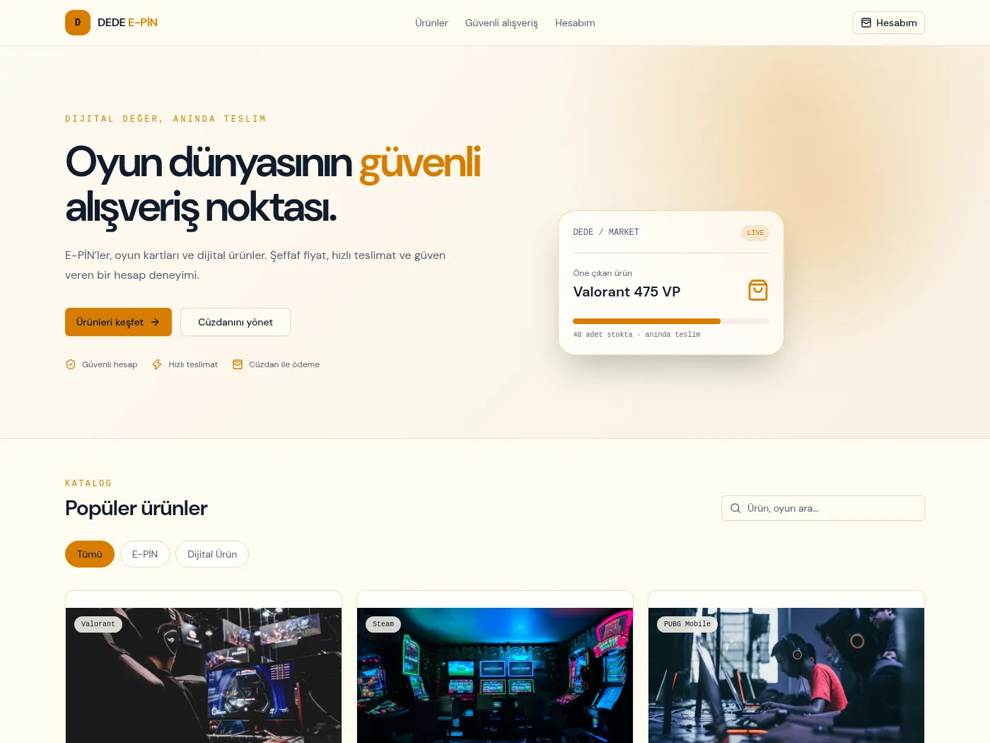 DEDE E-PİN Platform