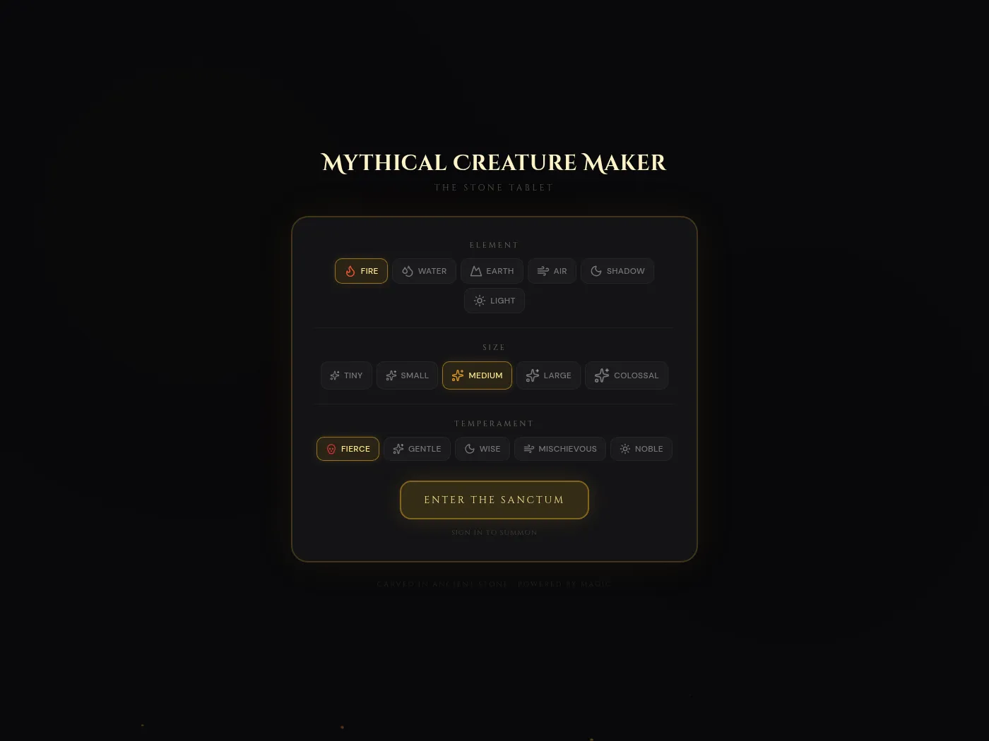 Mythical Creature Maker