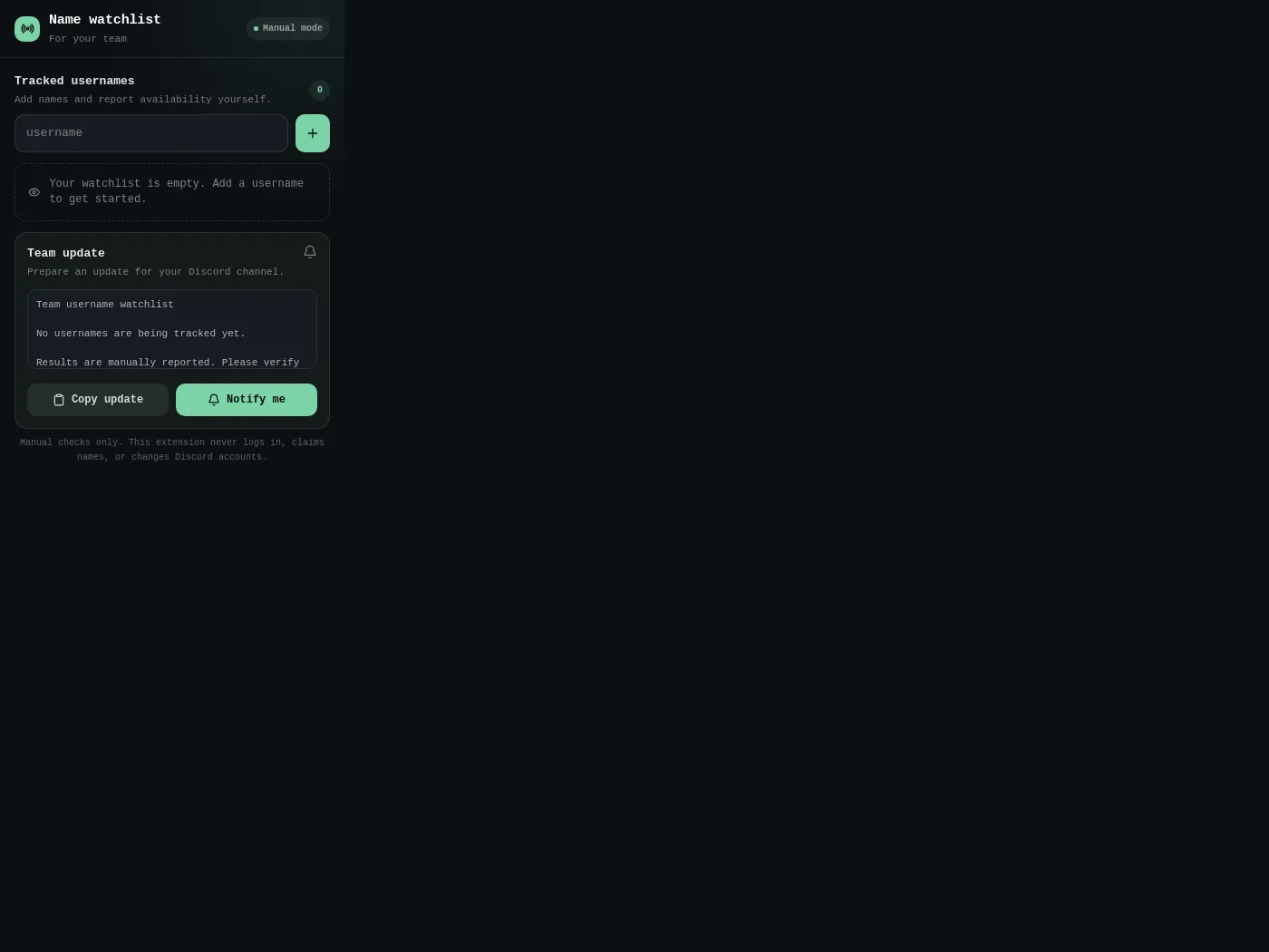 Discord Name Sniper