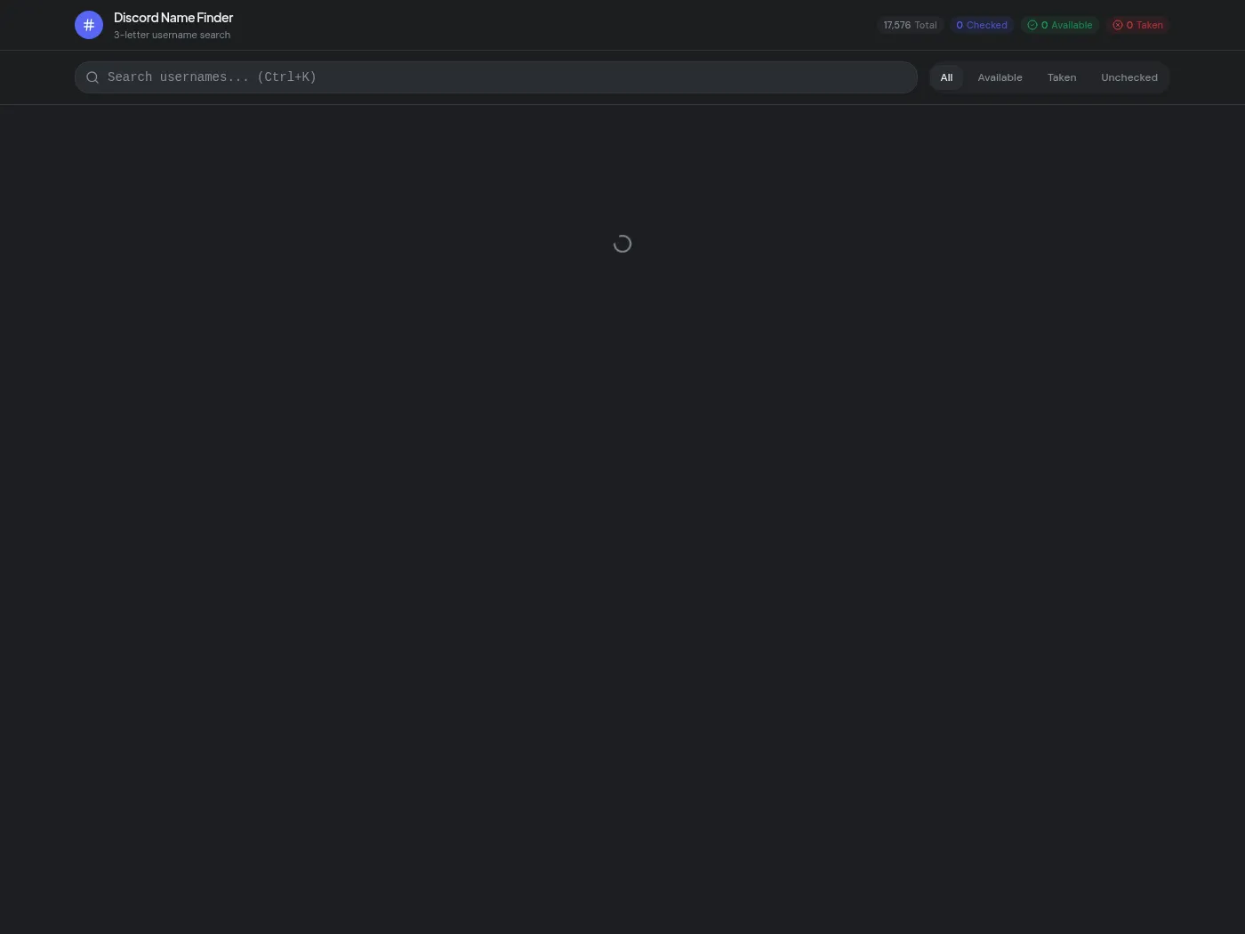 Discord Name Finder
