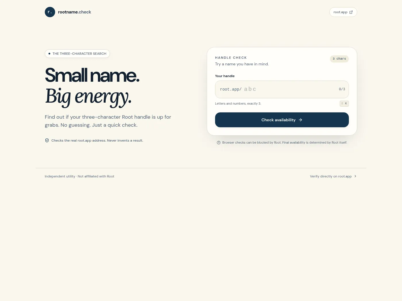 RootName Checker