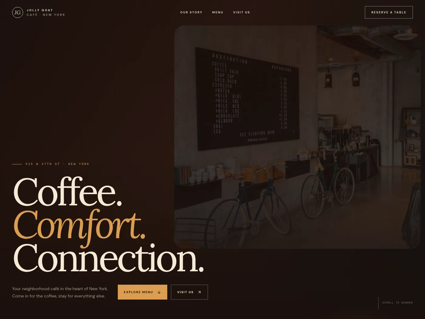Jolly Goat Café 3D Site