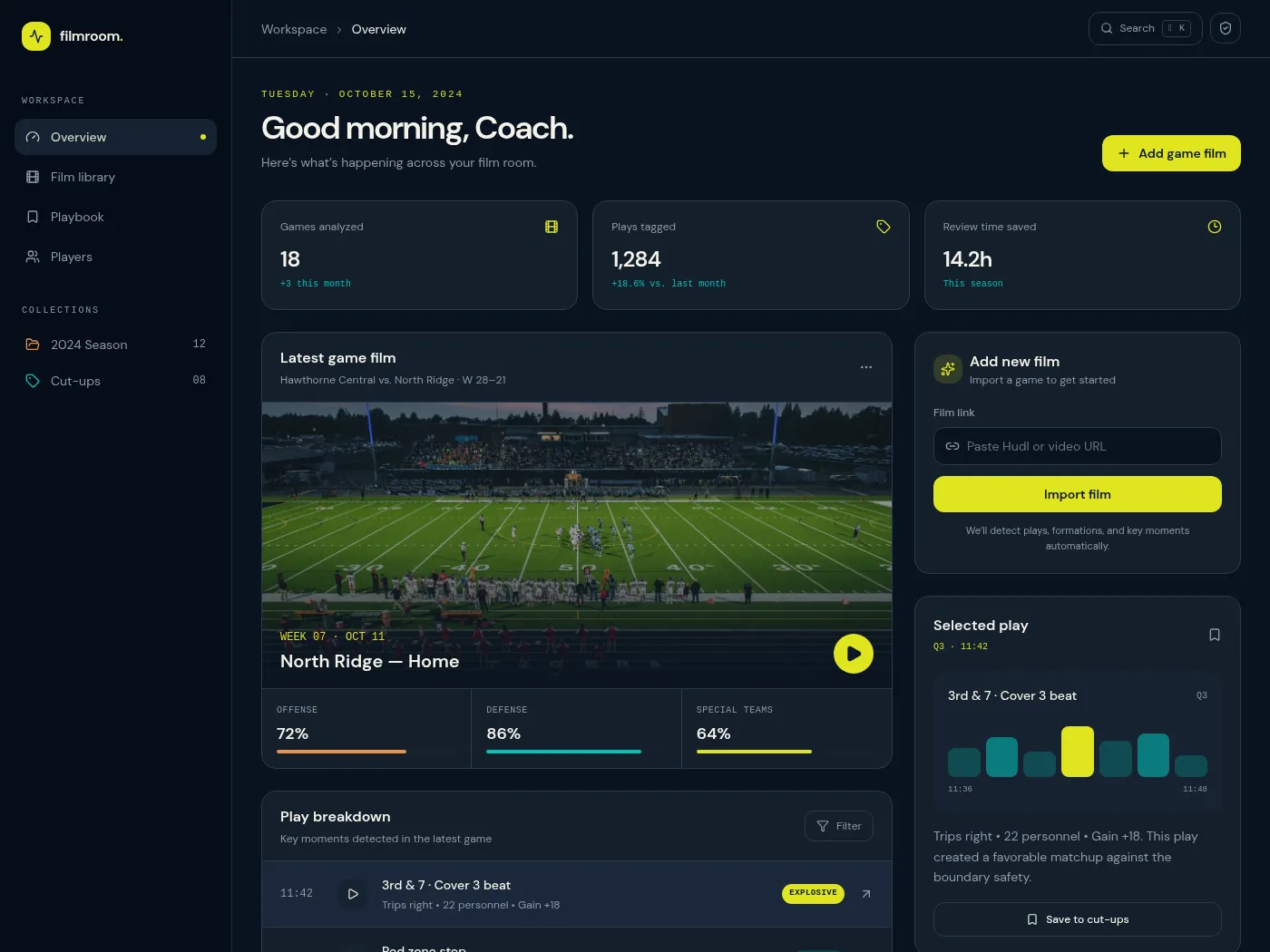 Game Film Analyzer