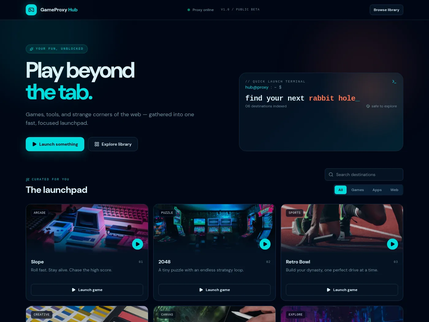 GameProxy Hub
