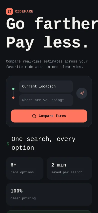 RideFare Finder