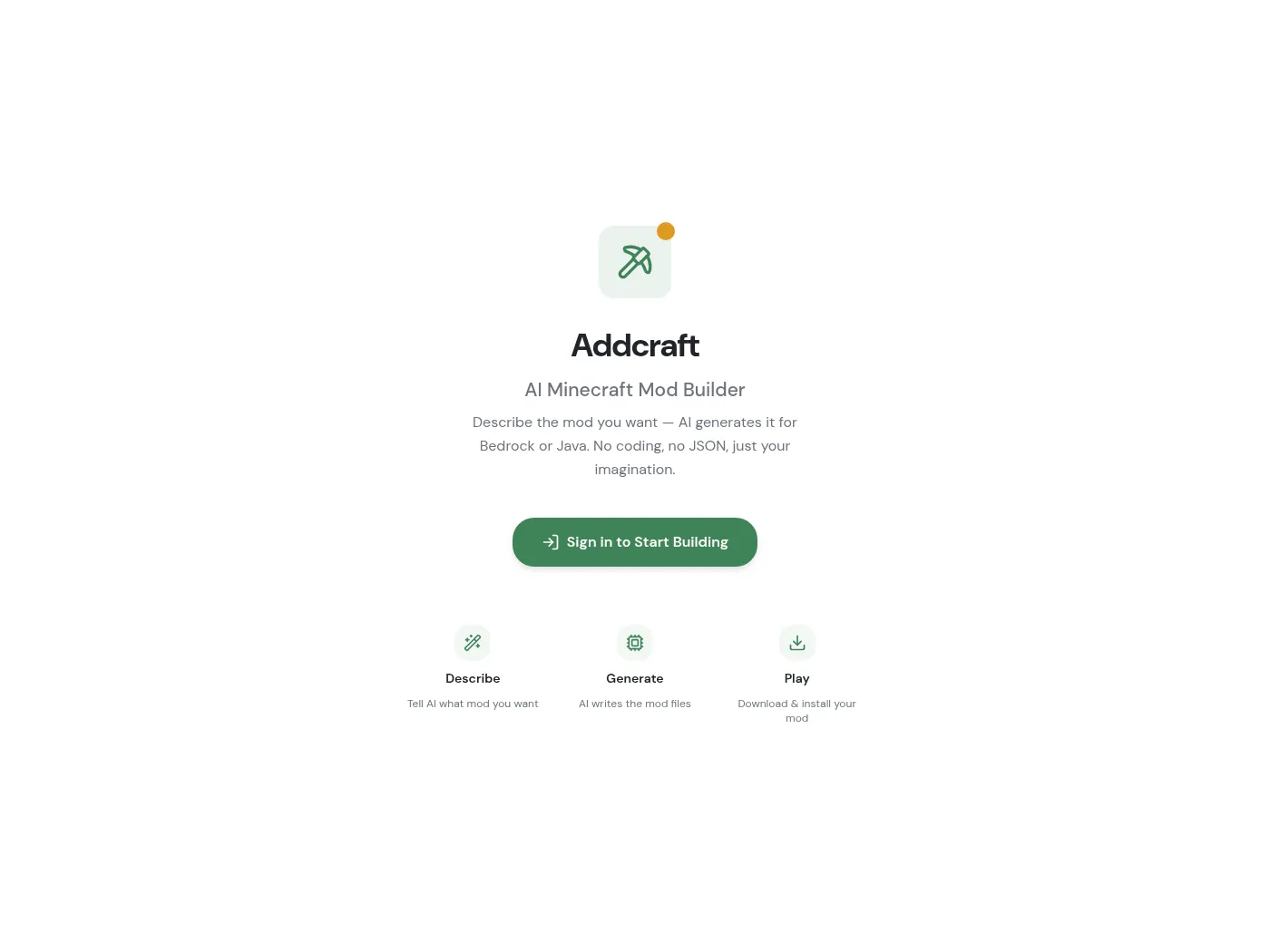 Addcraft AI Mod Builder