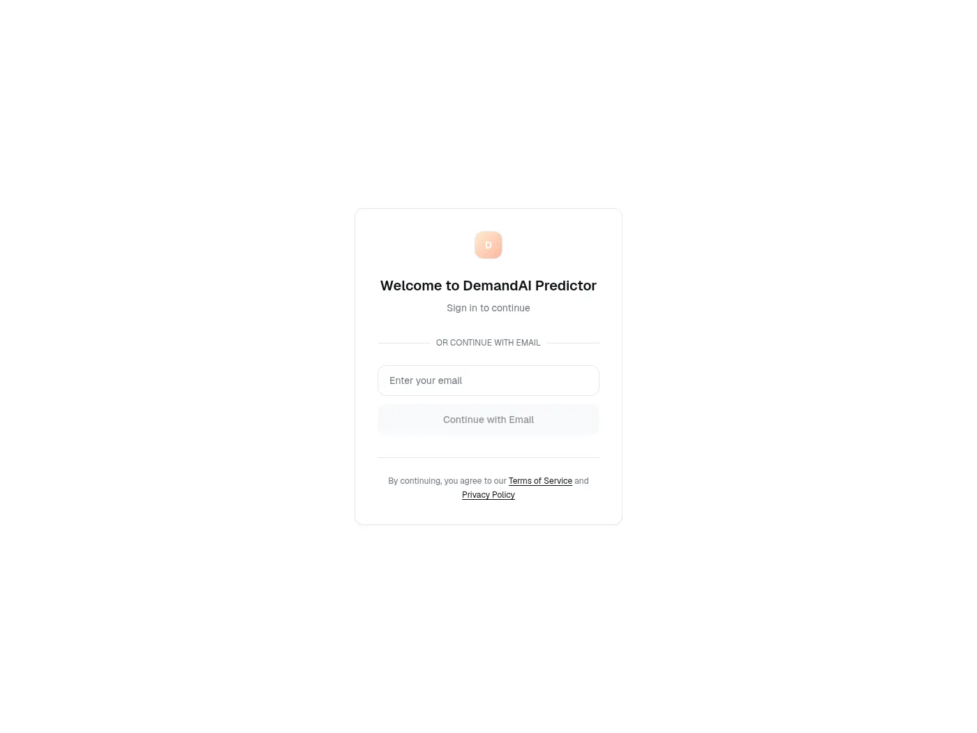 DemandAI Predictor