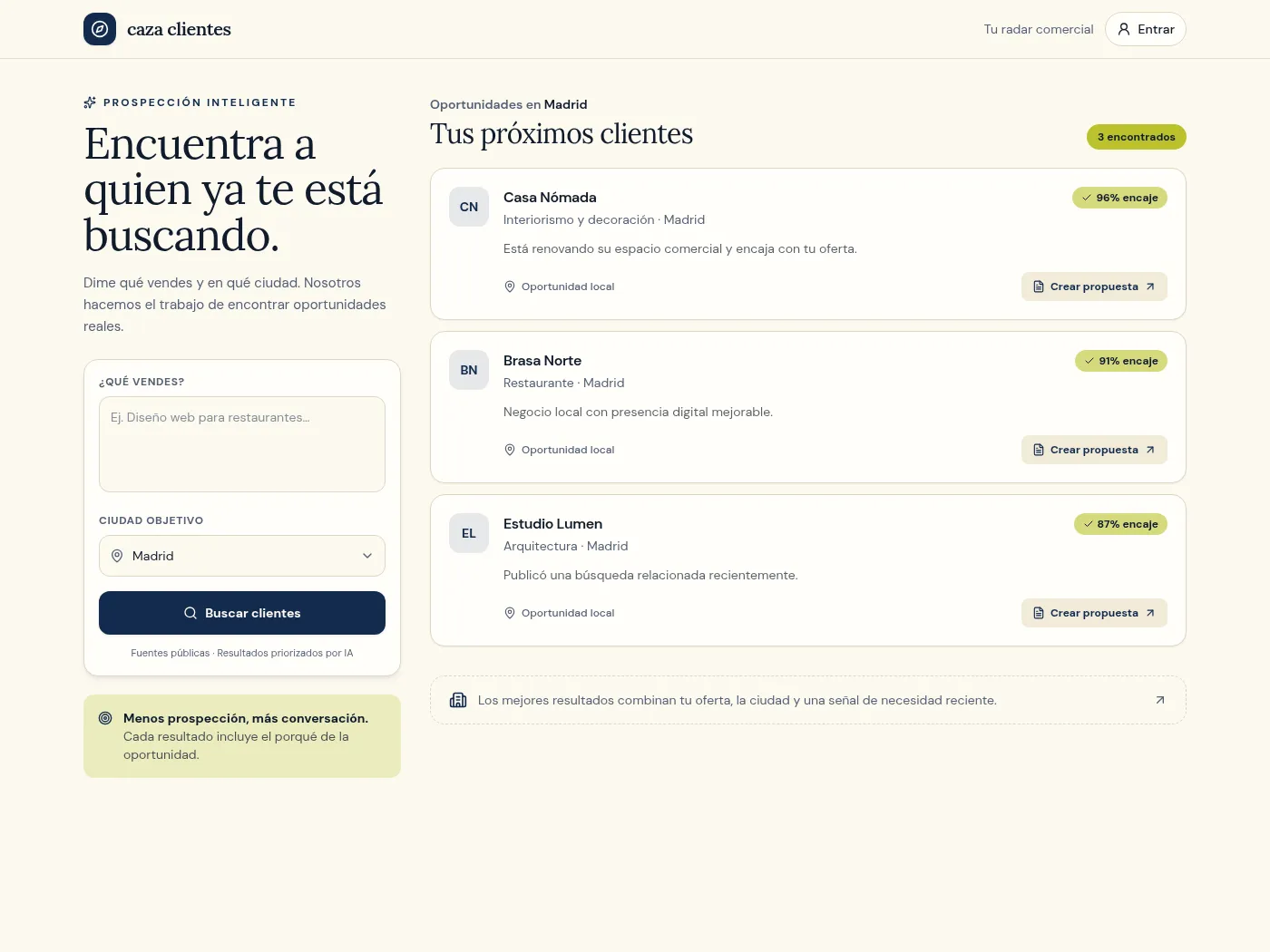 Caza Clientes Finder