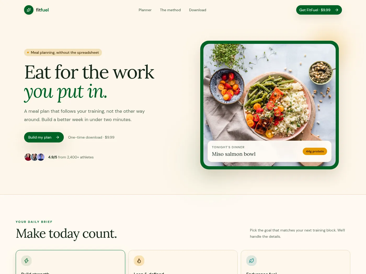 FitFuel Meal Planner