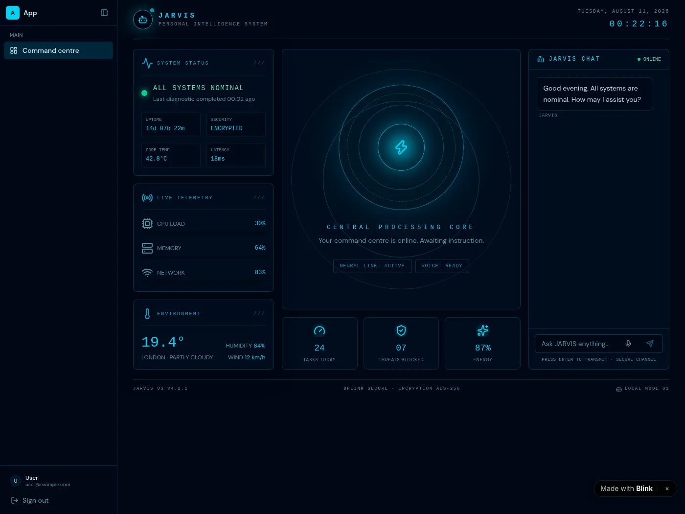 JARVIS AI Dashboard