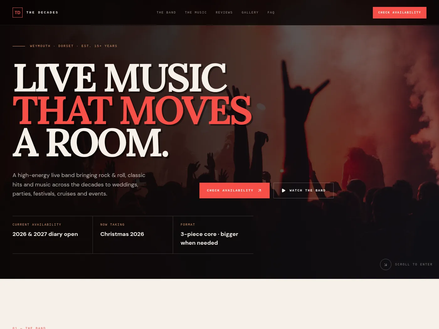 The Decades Live Website