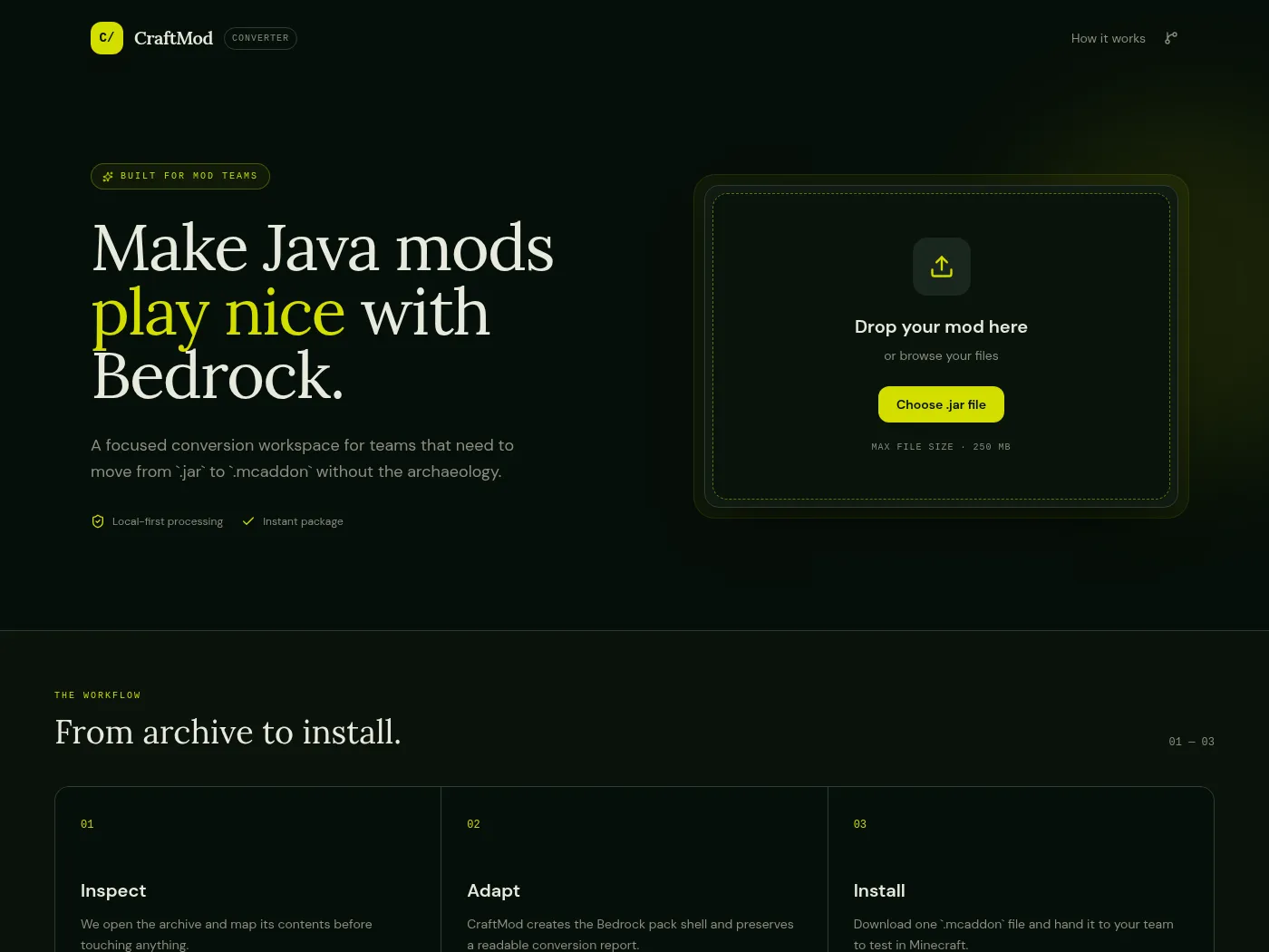 CraftMod Converter