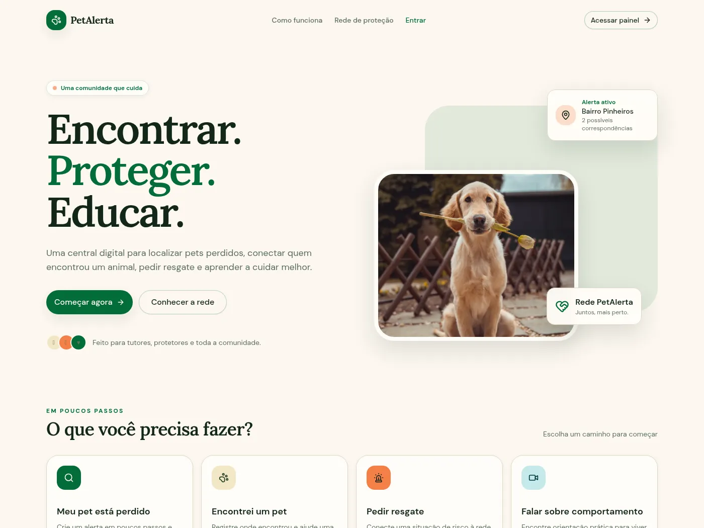 PetAlerta – Animal Protection Hub