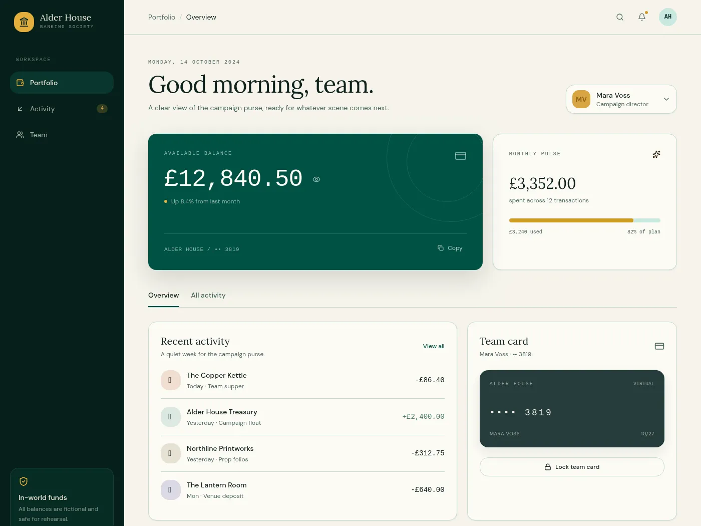 LarpBank Web Demo