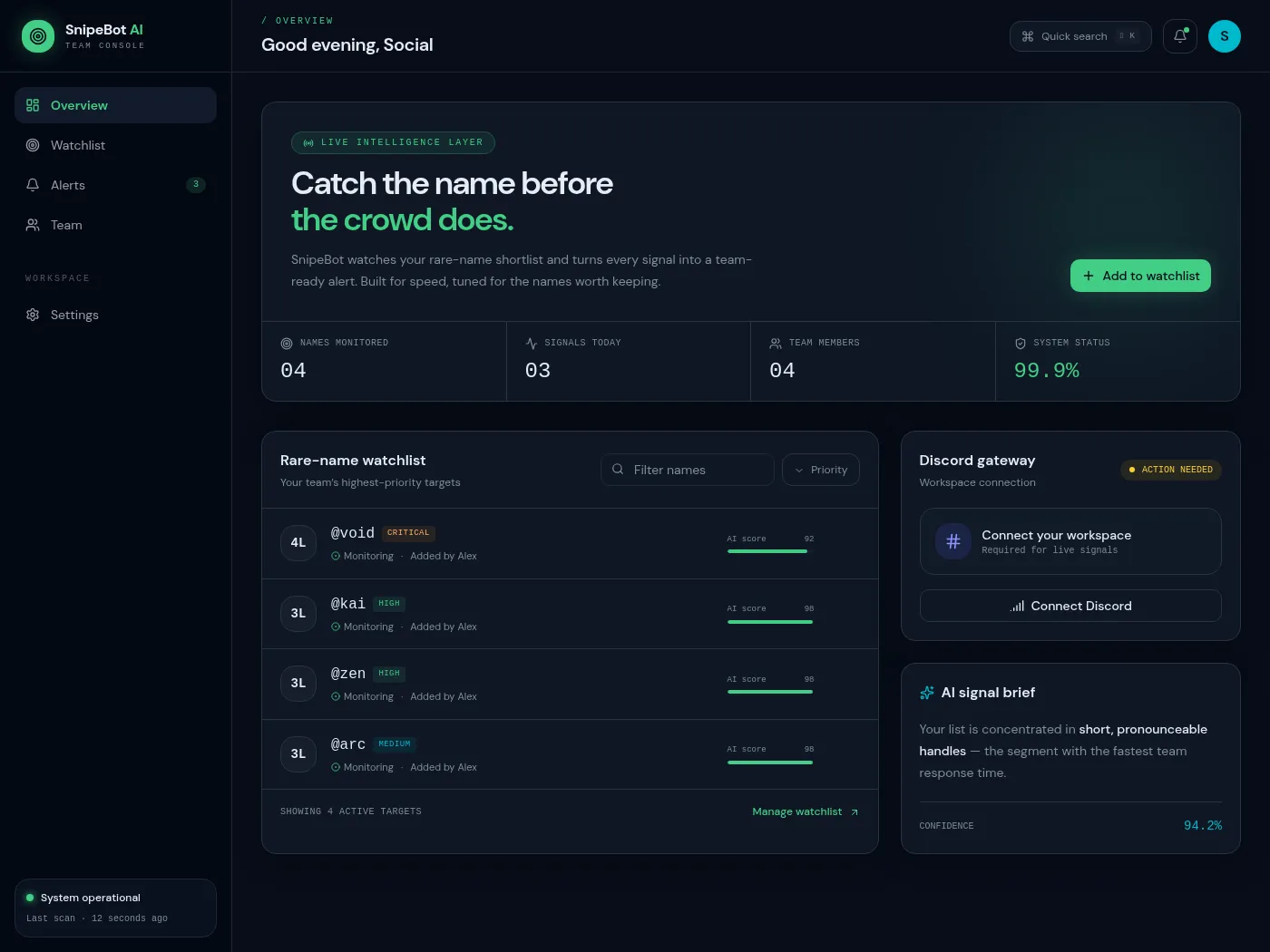 Discord SnipeBot AI
